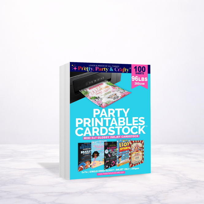 Party Printable Cardstock – Pretty Party and Crafty