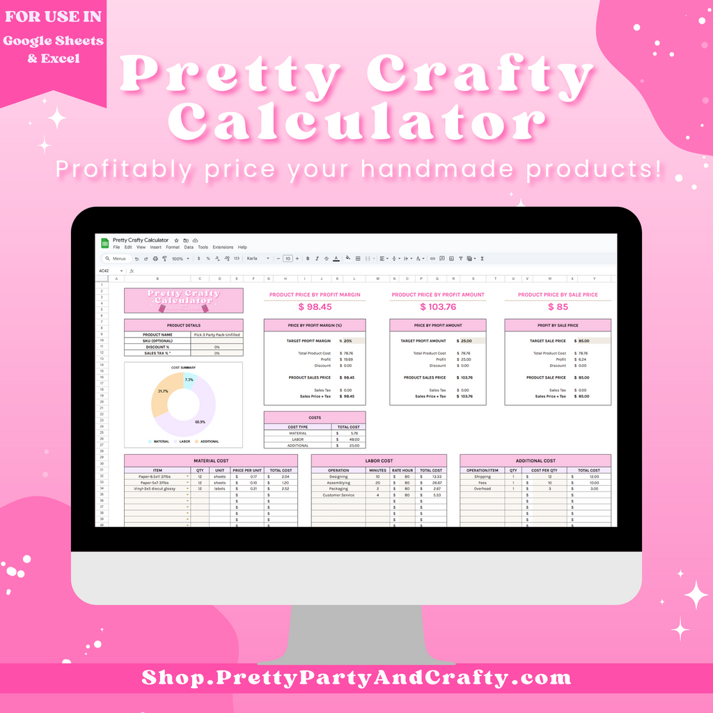 Pretty Crafty Calculator – Pretty Party and Crafty